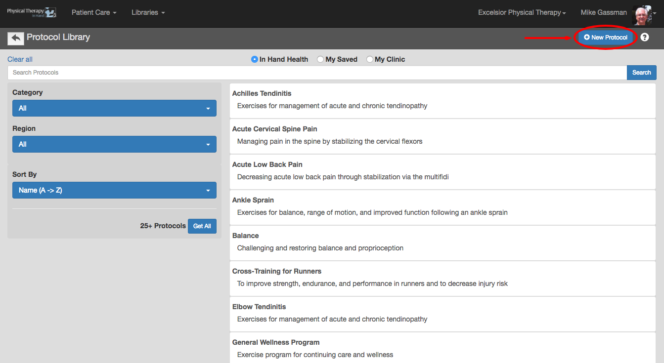 Protocols: New – In Hand Health