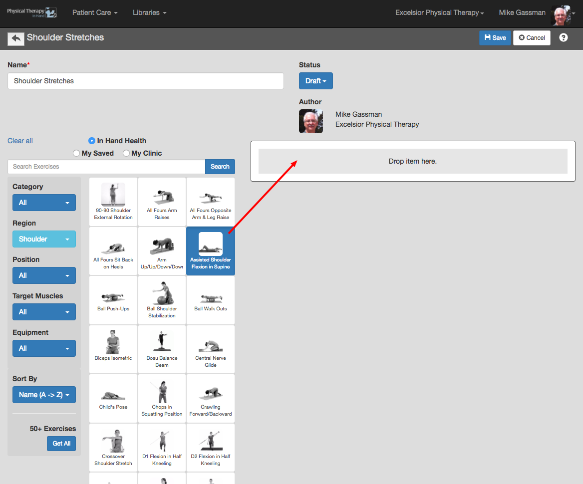 Exercise Templates: New – In Hand Health