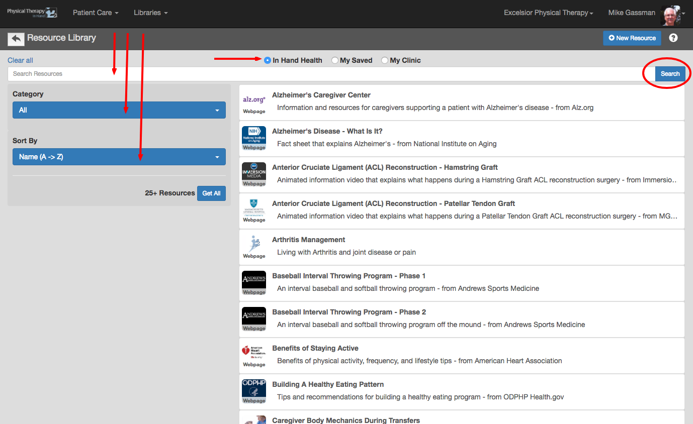 Resources: Library – In Hand Health